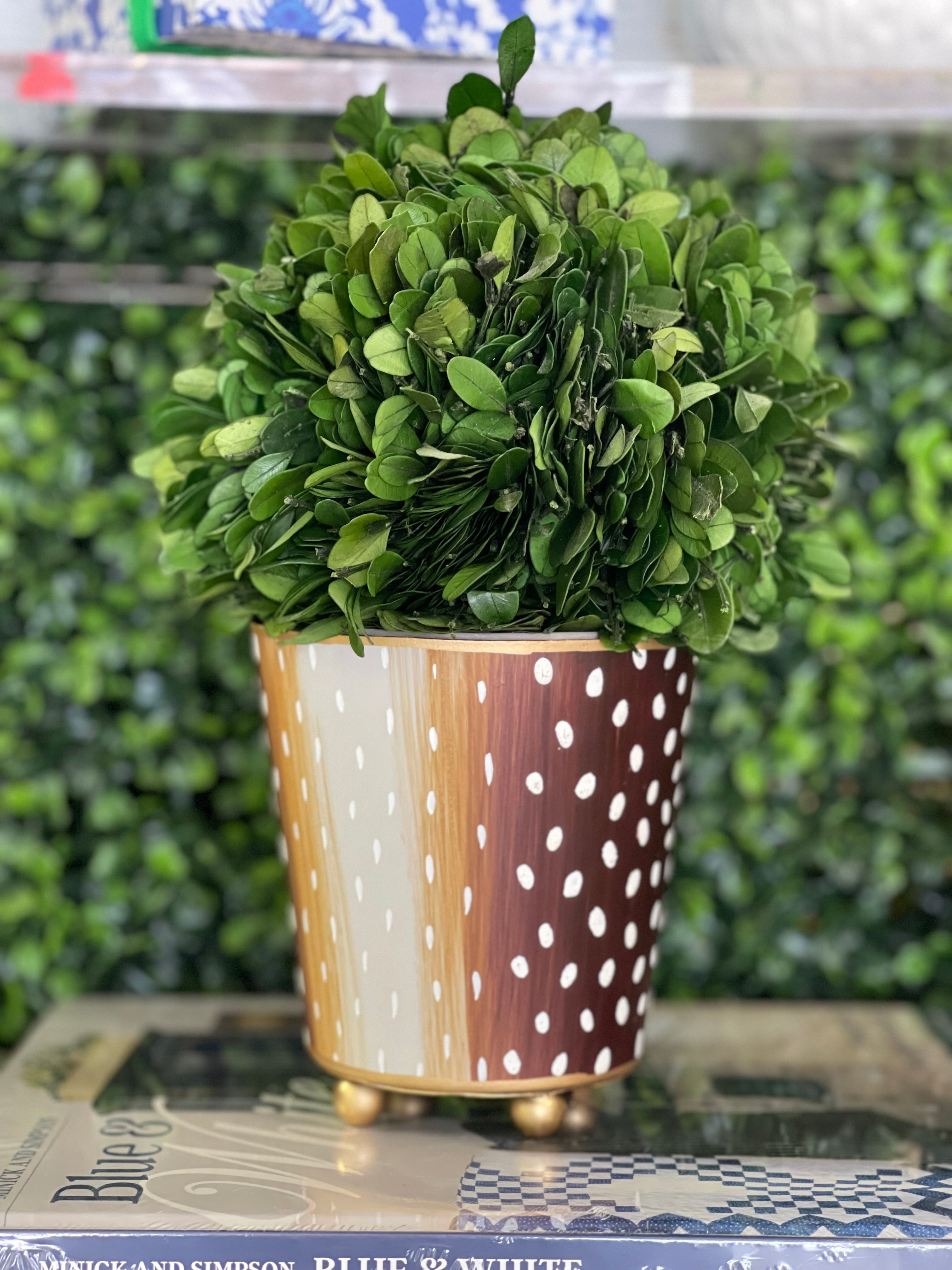 JAYE'S STUDIO Antelope Design hand-painted Cachepot Planter – Hampton ...